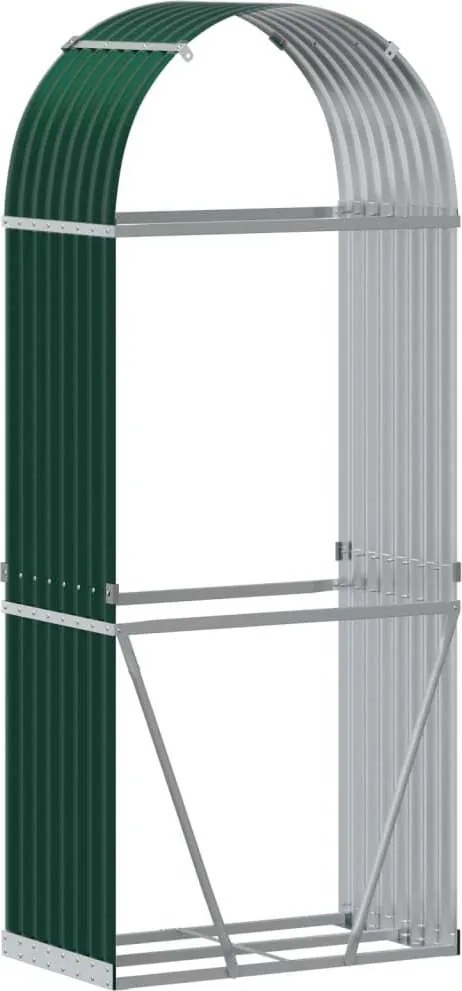 vidaXL Stojan na dřevo 80 x 45 x 190 cm pozinkovaná ocel [364570] Barva: Hnědá