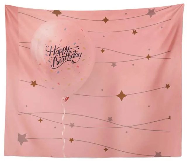 Sablio Deka Happy birthday: 150x120 cm