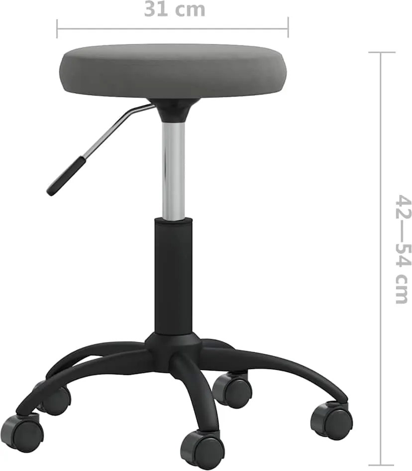 Jídelní židle tmavě šedá samet 3085728