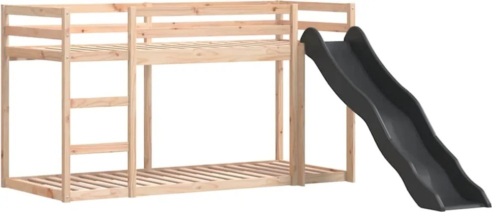 Patrová postel se skluzavkou a žebříkem 80 x 200 cm borovice 3284239