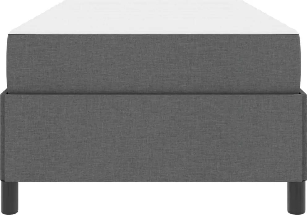Postel s boxspringem Tmavě šedá 90 x 200 cm textil 3398830