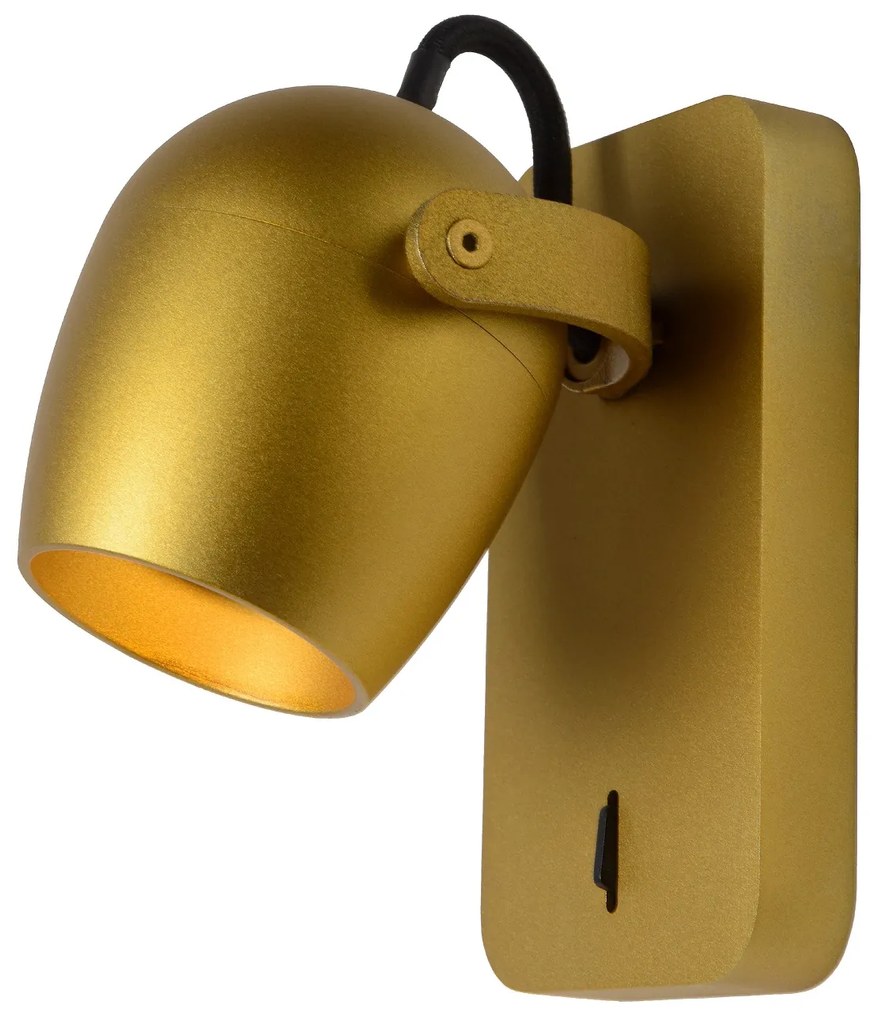 LUCIDE Nástěnné svítidlo Preston Gold LED 1x5W/2200K/3000K