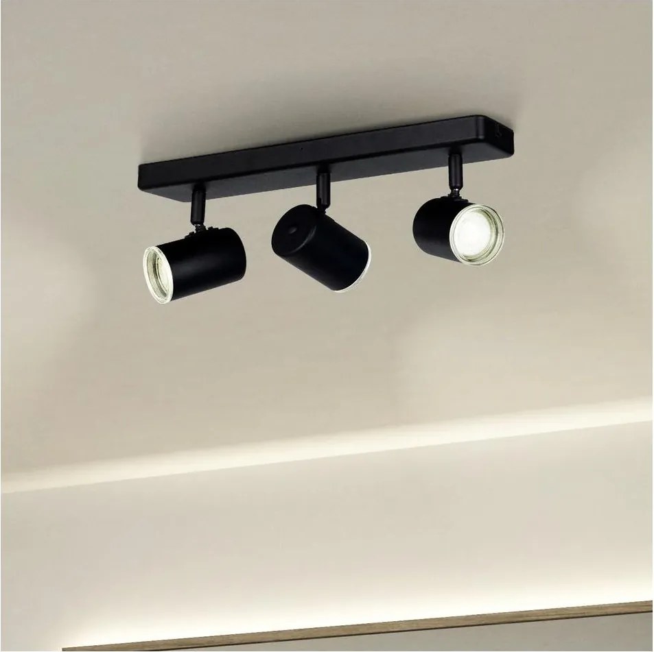 Eglo 901966 - Koupelnové bodové svítidlo CONSUMA 3xGU10/5W/230V IP44 černá