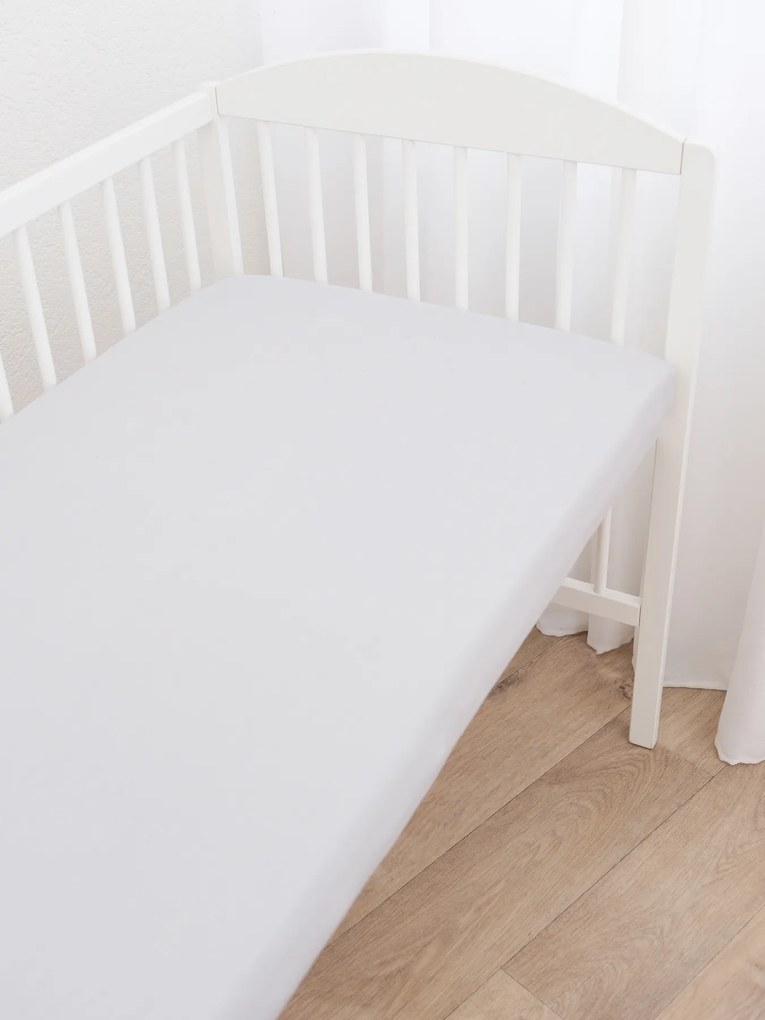 MK Lůžkoviny Jersey prostěradlo do postýlky Classic 60 x 120 cm – světle šedá