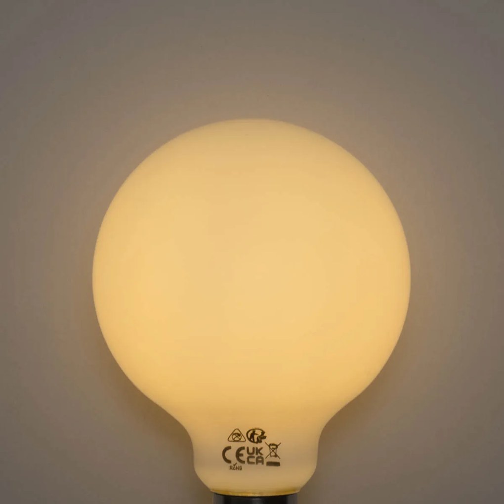 Sada 5 E27 3-stupňových stmívatelných LED opálových žárovek G95 4W 450 lm 2700K