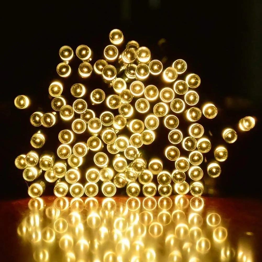 Venkovní LED vánoční řetěz - teplá bílá, 10m, 100 LED
