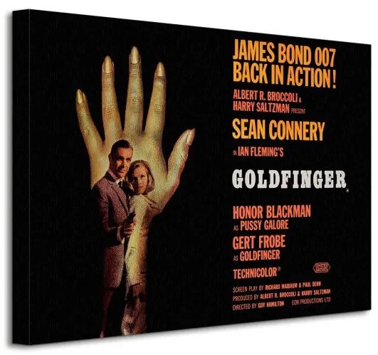 Art Group Obraz na plátně James Bond (Goldfinger - Hand) Velikost: 40 x 30 cm