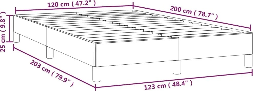 vidaXL Rám postele 120 x 200 cm samet [346968] Barva: Černá