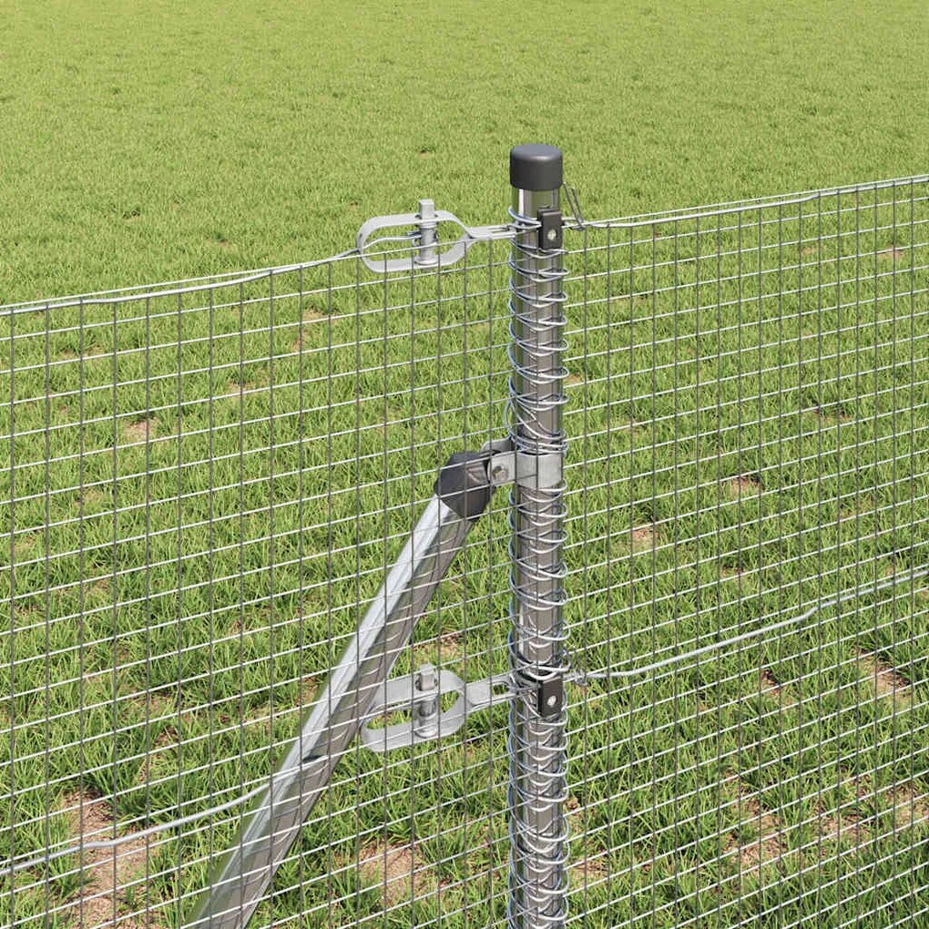 Zemní upevnění svařované drátěné ploty 50 x 0,6 m Stříbrná 3351634