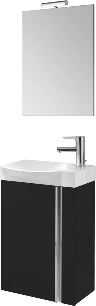 Riva Elegance Koupelnový set, 45 cm, dřevotříska, černý