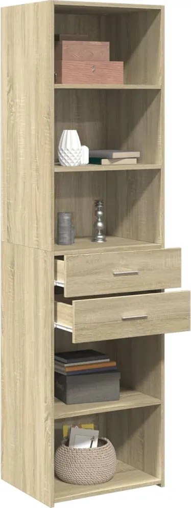 Skříň highboard dub sonoma 50 x 42,5 x 185 cm kompozitní dřevo 3281457
