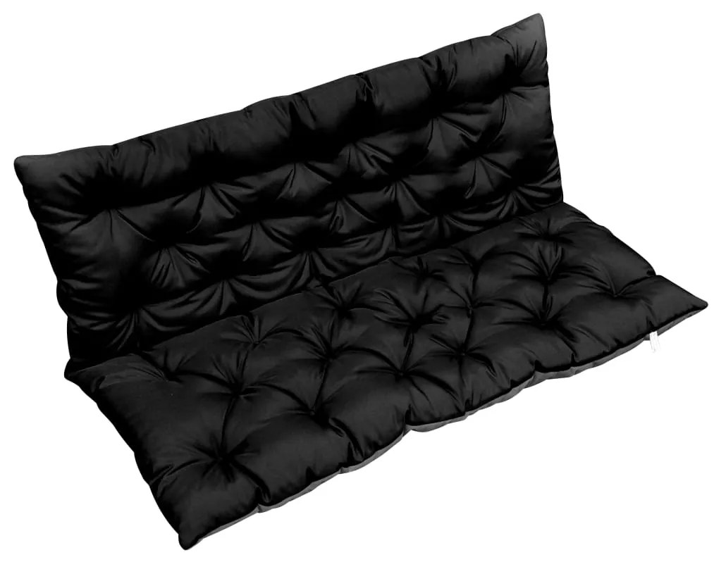 47653 vidaXL Poduška pro závěsné houpací křeslo černo-šedá 120 cm textil