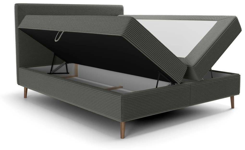Manželská postel 180 cm Napoli Comfort (tmavě zelená) (s roštem, s úl. prostorem). 1082548