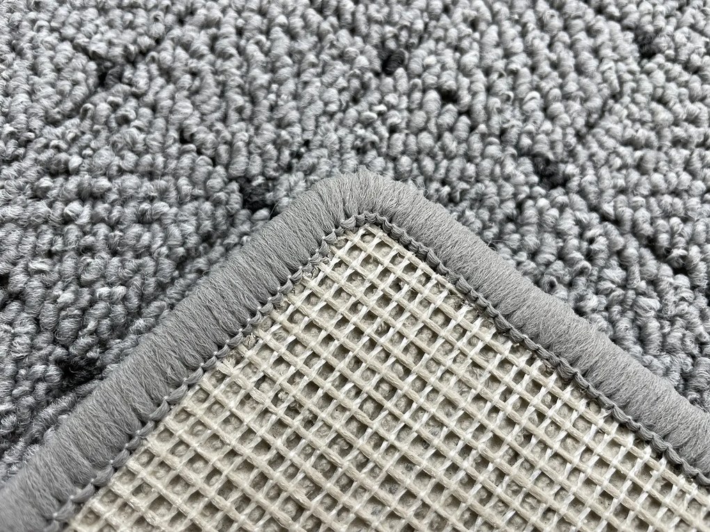 Vopi koberce Kusový koberec Udinese šedý kruh - 80x80 (průměr) kruh cm