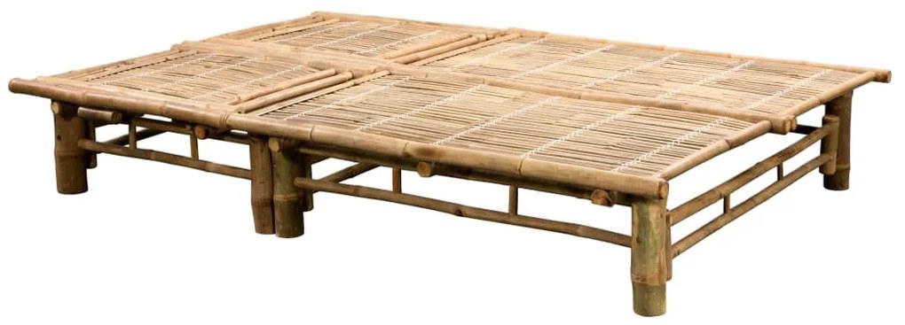 Zahradní lehátko pro dva s poduškami bambus,  3063945