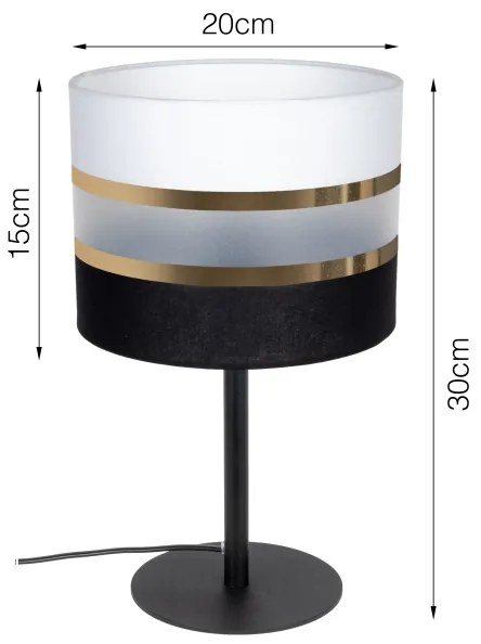 Stolní lampa CORAL 1xE27/60W/230V černá