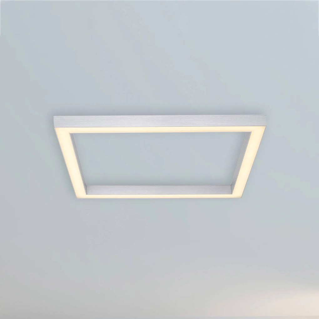 Paul Neuhaus Pure-Lines LED stropní čtverec hliník