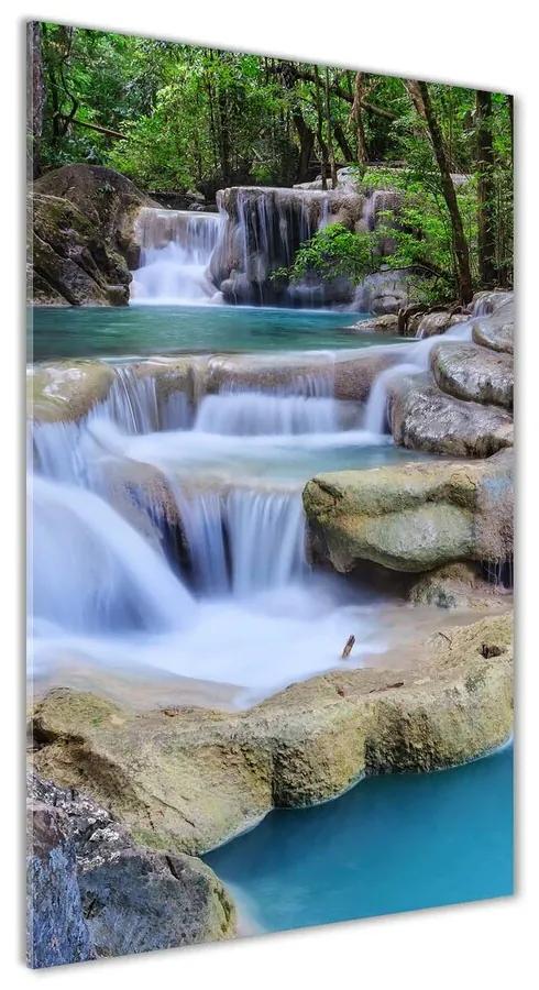 Wallmuralia Fotoobraz na skle Vodopád Thajsko 60x120 cm