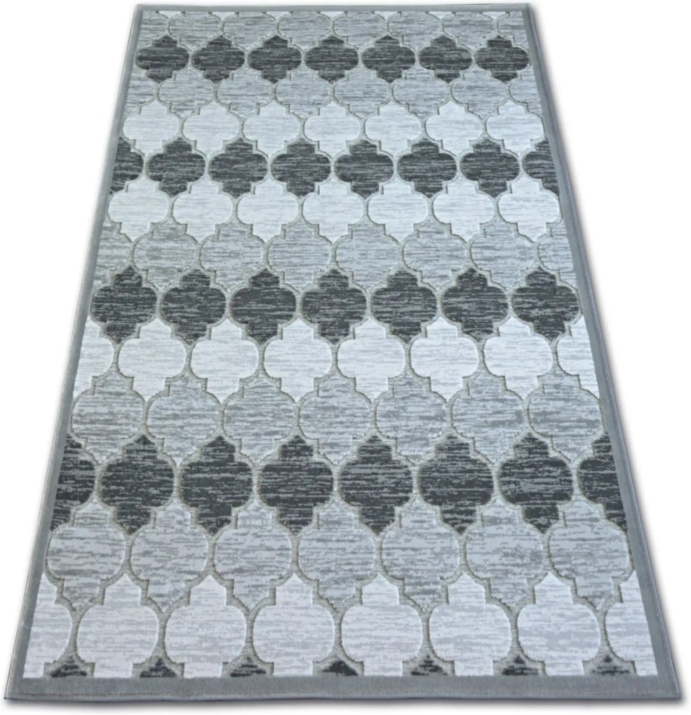 Akrylový kusový koberec Yazz Crisis šedý 133x190