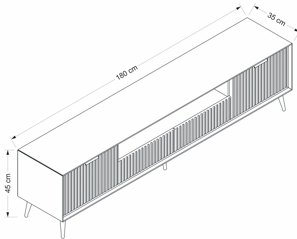 HERAKLION TV stolek na nožičkách, pískovec