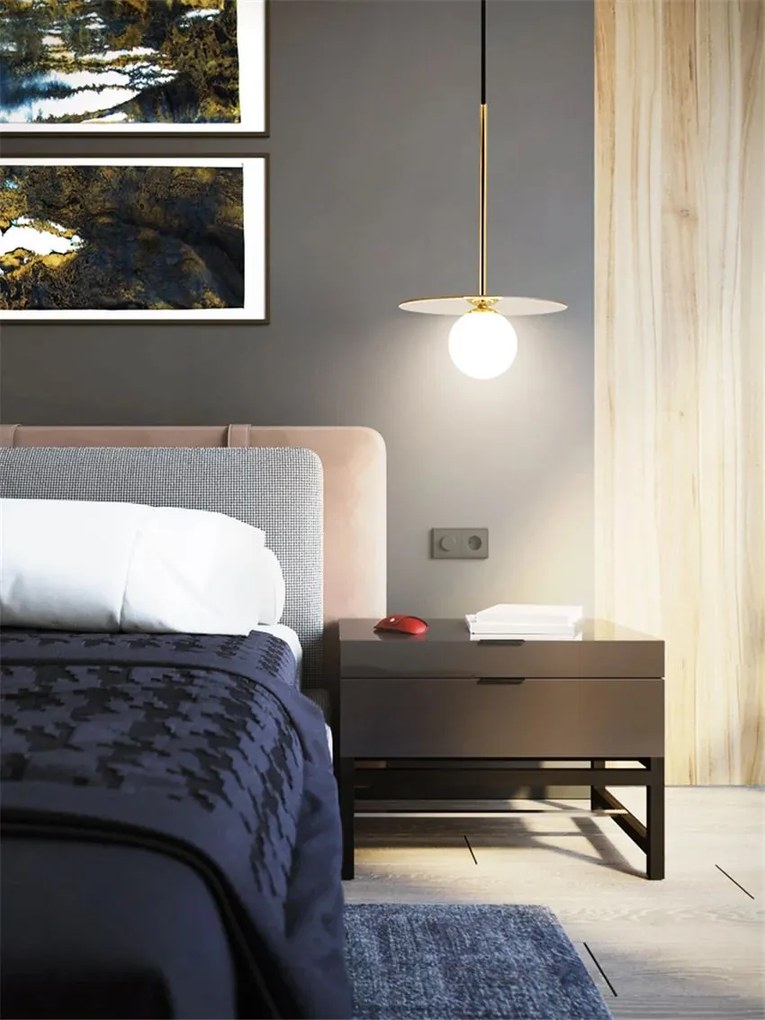 Toolight - Stropní svítidlo Glamour G9 60W APP939-1CP, zlatá-bílá, OSW-09659