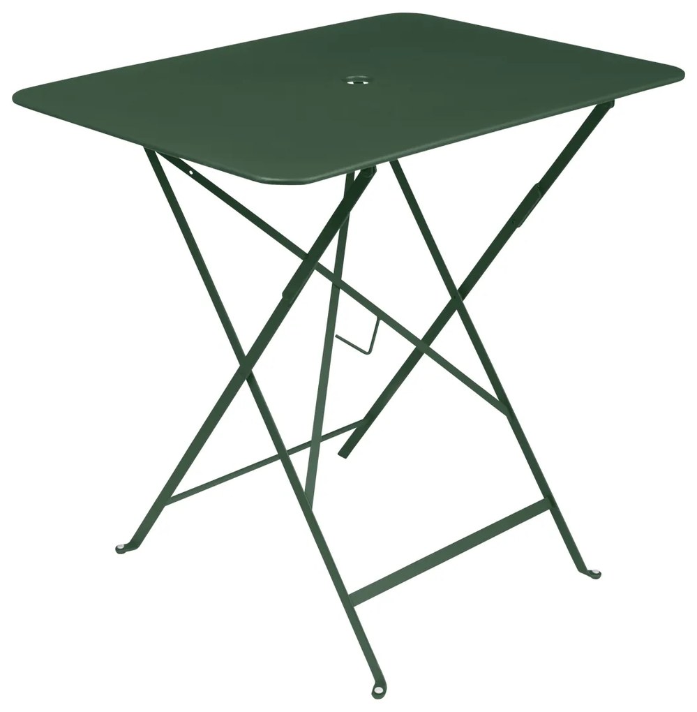 OnaDnes -20% Tmavě zelený kovový skládací stůl Fermob Bistro 57 x 77 cm