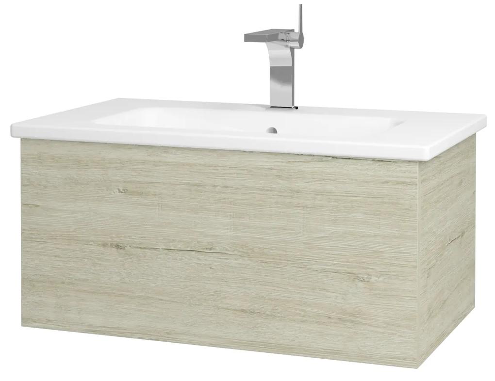 Dřevojas Koupelnová skříň VARIANTE SZZ 80 (umyvadlo Euphoria) Varianta: N01 Bílá lesk / D01 Beton