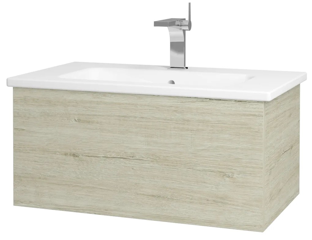 Dřevojas Koupelnová skříň VARIANTE SZZ 80 (umyvadlo Euphoria) Varianta: N01 Bílá lesk / D08 Wenge