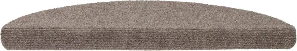 Schodové rohože samolepicí 20 ks 56 x 17 x 3 cm béžové, půlkulaté 3365676