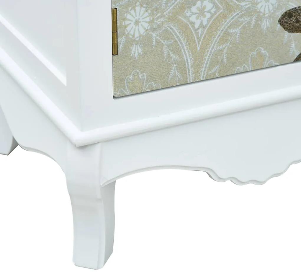 vidaXL Noční stolek bílý a šedý 40 x 30 x 62 cm MDF