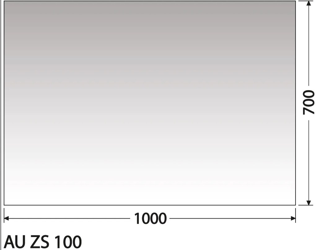 INTEDOOR Austin zrcadlo na hliníkovém rámu s LED osvětlením AU ZS 100