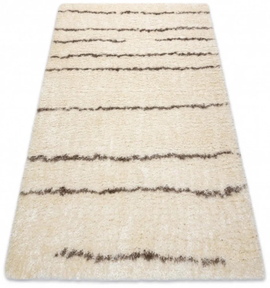 Kusový koberec shaggy Kylar krémový 200x290cm