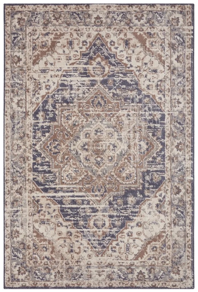 Hanse Home, Kusový koberec Terrain 105595 Sand Cream Blue, 80x120, béžová, ložnice
