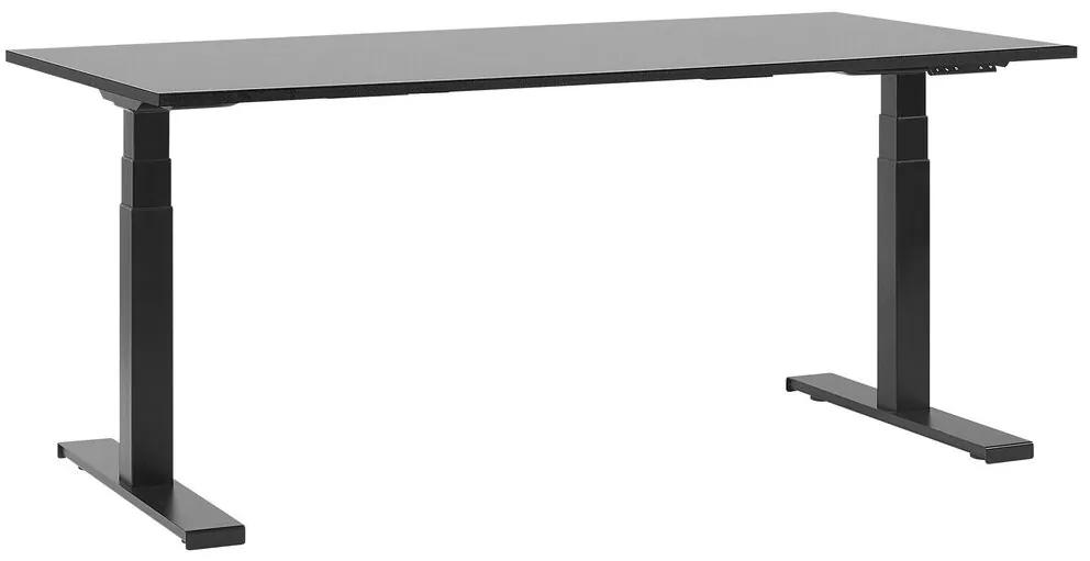 Elektricky nastavitelný psací stůl 180x80 cm černý DESTIN II Beliani