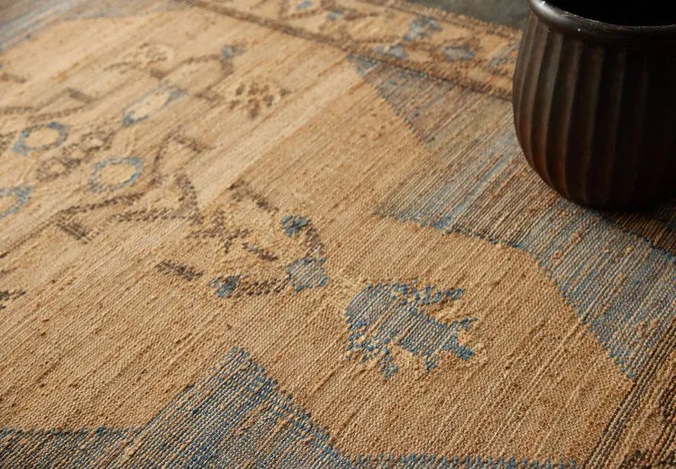 Diamond Carpets India, Ručně vázaný kusový koberec Agra Mahal DE 2284 Multi Colour, 80x150, béžová, modrá, chodba / předsíň