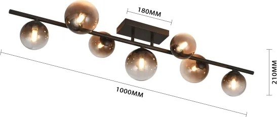 Brilagi - LED Přisazený lustr MILLA 7xG9/3W/230V hnědá/kouřová hnědá