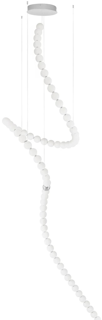Designový LED lustr Perla 79 chrom