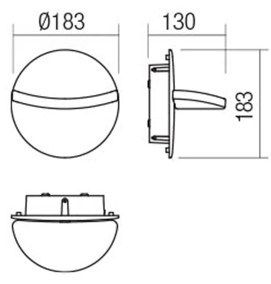 Redo 90068 nástěnné LED svítidlo Gimbal tmavě šedé, 14W, 3000K, ø18cm