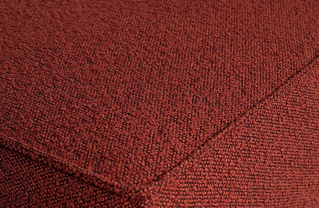 Třímístná pohovka statement 230 cm bouclé červená MUZZA