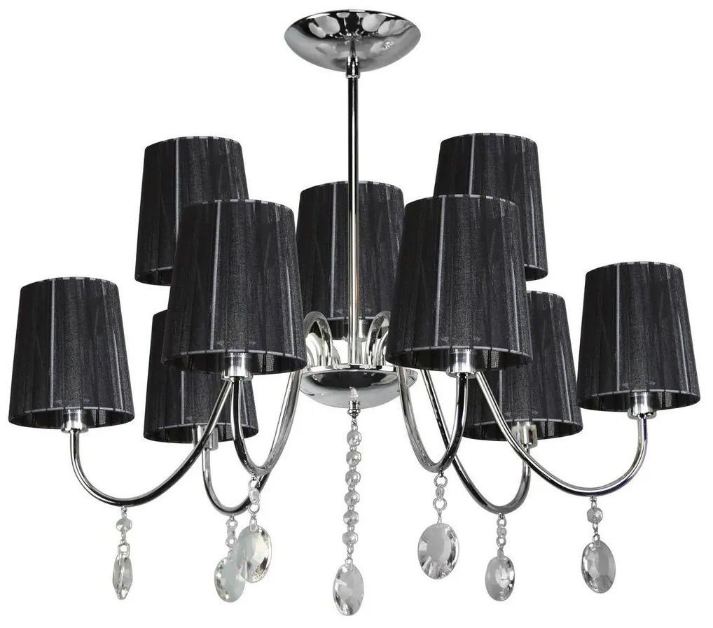 Candellux Lustr na tyči SORENTO 9xE14/40W/230V černá CA0499