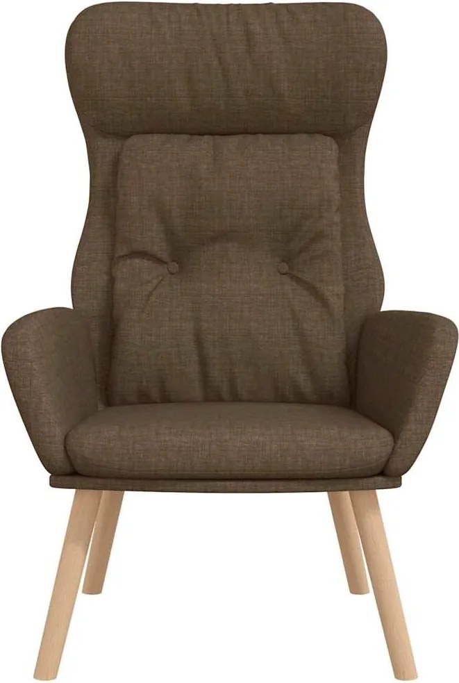 Relaxační křeslo hnědé textil 341293
