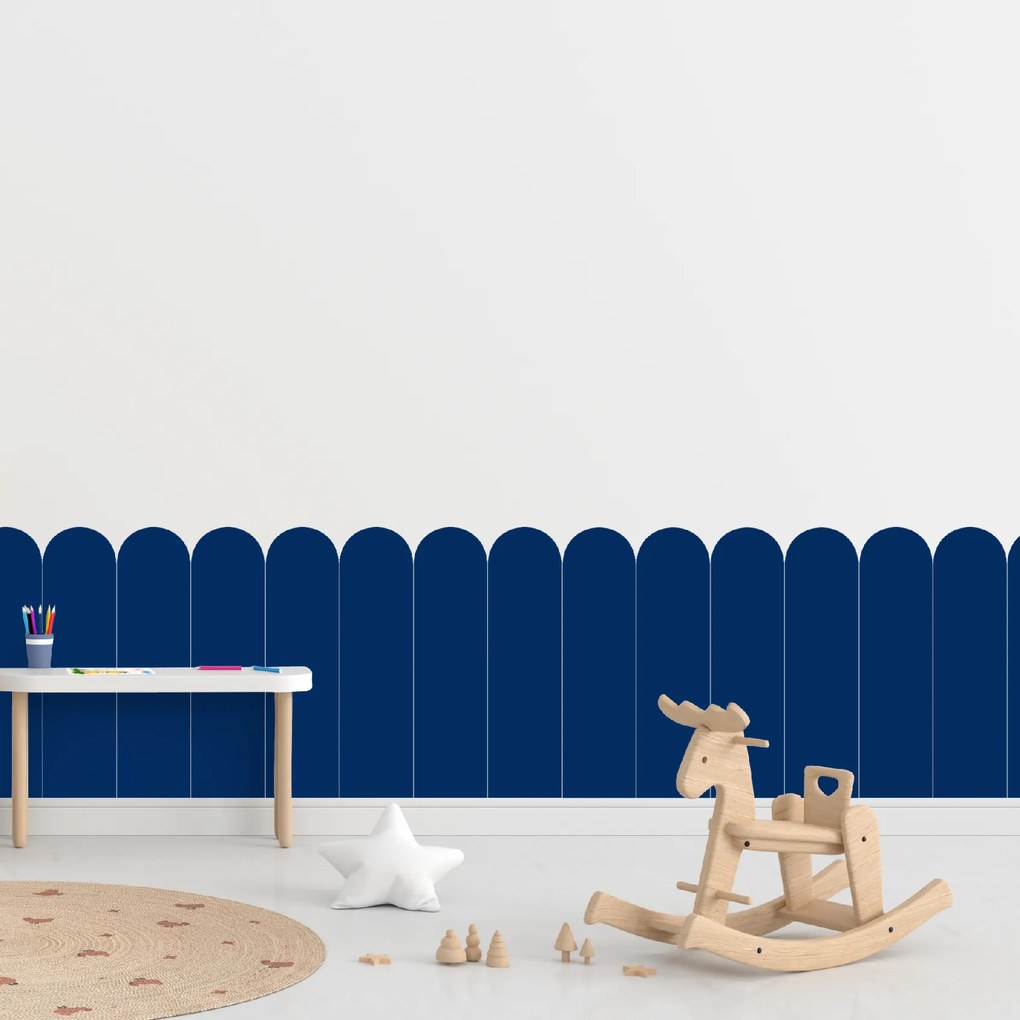 PIPPER. Textilní samolepící tapeta - Oblouk - Námořnická modrá Barva: Tmavá, Velikost: 60cm
