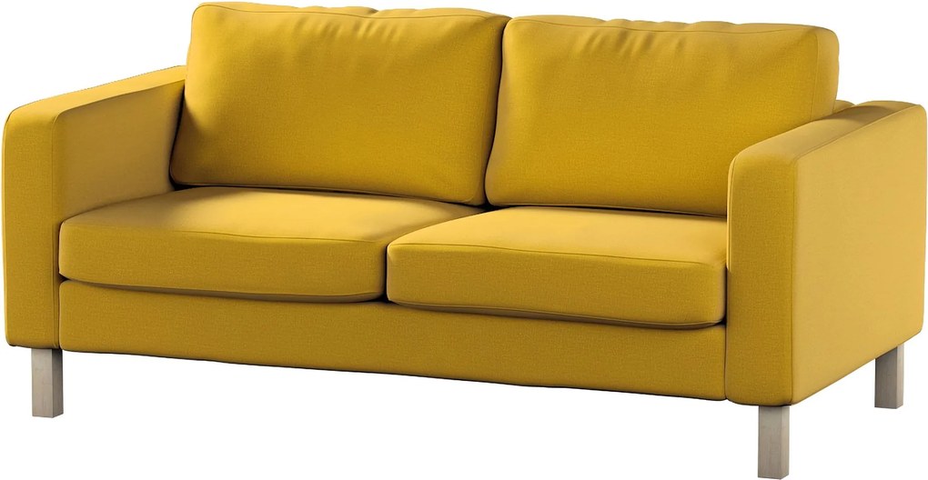 Potah na pohovku IKEA Karlstad 2-místná, nerozkládací, krátký barva žlutá látka sametová