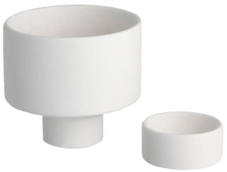 Storefactory Porcelánový svícen LIAVED White, bílá barva, porcelán