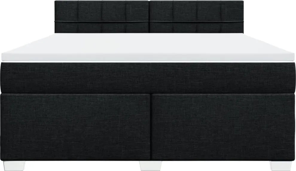Box spring postel s matrací černá 180x200 cm textil 3288269
