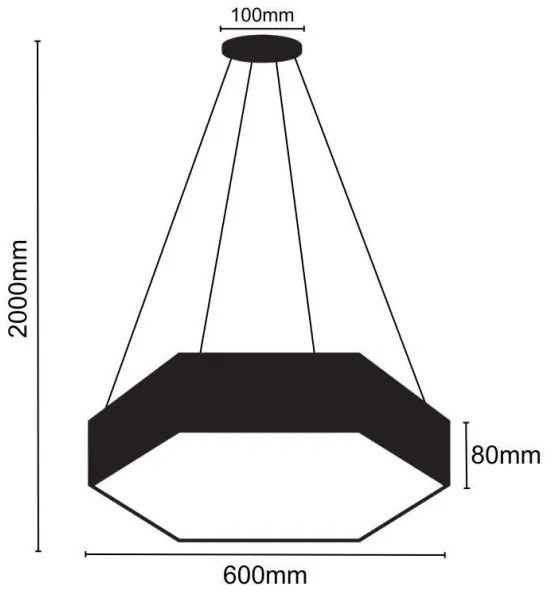 LED Lustr na lanku LED/40W/230V 4000K pr. 60 cm