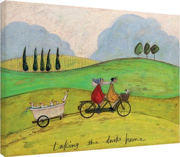 Obraz na plátně Sam Toft - Taking the Ducks Home, (80 x 60 cm)