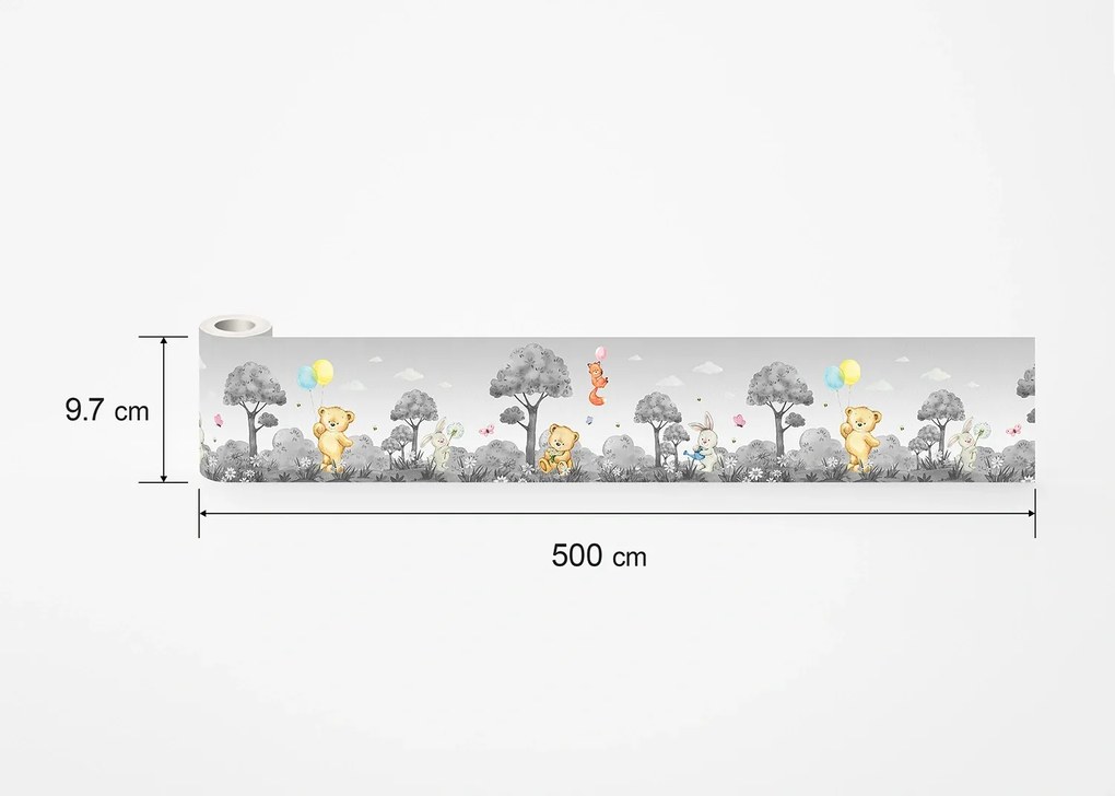 Dětská samolepící bordura na zeď Medvídek | 5 m x 9.7 cm | DWBD8125