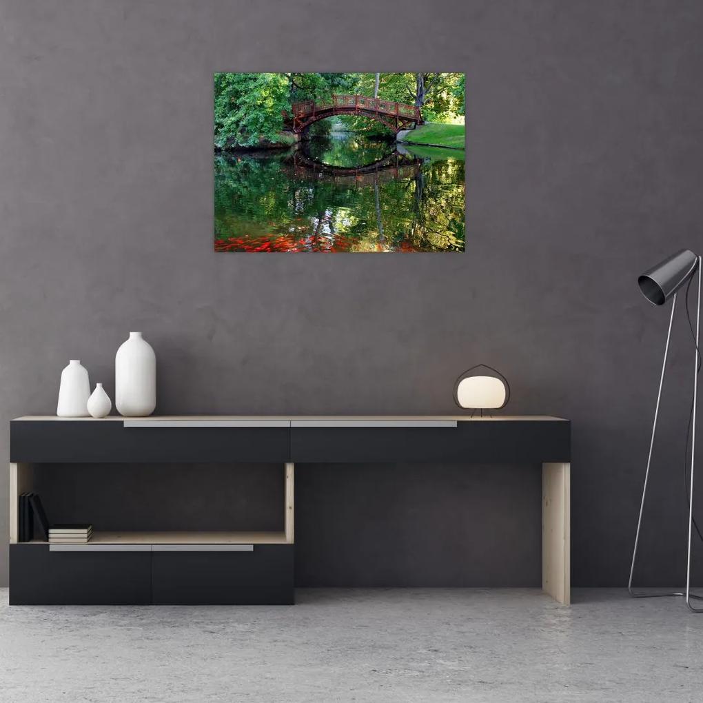 Skleněný obraz řeky (70x50 cm)