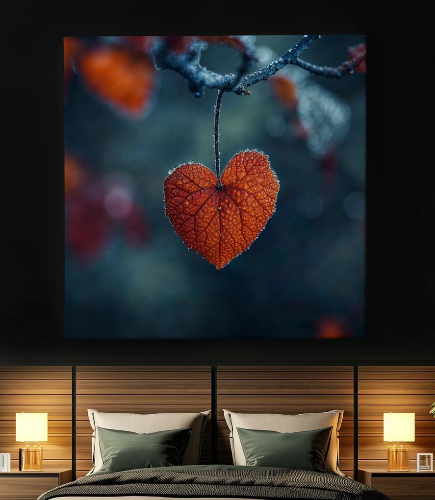 Obraz na plátně - Srdce, konec podzimu FeelHappy.cz Velikost obrazu: 60 x 60 cm
